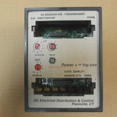 GE Power Plus Trip Unit D216LIT1 Long Time Instantaneous LI