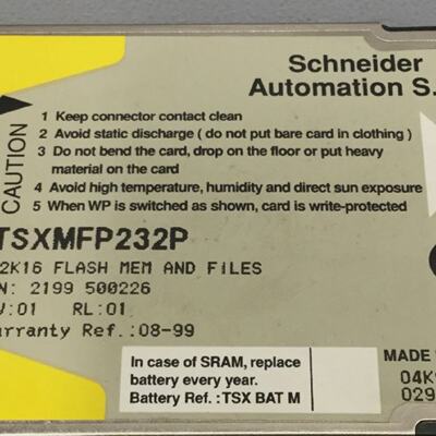 TSXMFP232P  SCHNEIDER  TSXMFP232P  Memory card 32K USED