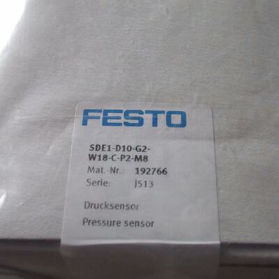 供应现货FESTO全新原装压力开关SDE1-D10-G2-W18-C-P2-M8 192766*