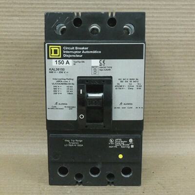 Square D KAL KAL36150 3 Pole 150 Amp 600V Gray Label Circuit