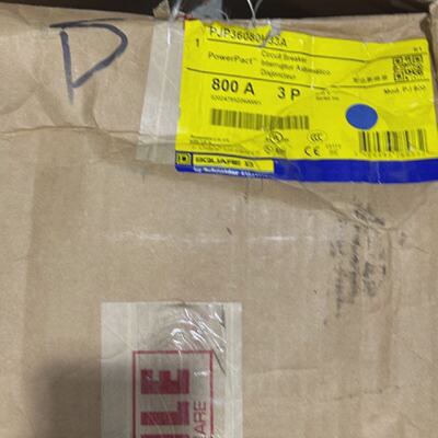 NEW SQUARE D PJP PJP36080U33A 3 Pole 800 Amp 600V Gray Label
