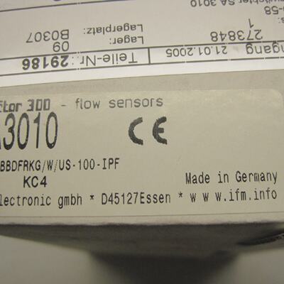 New Efector SA3010 Flow Sensor