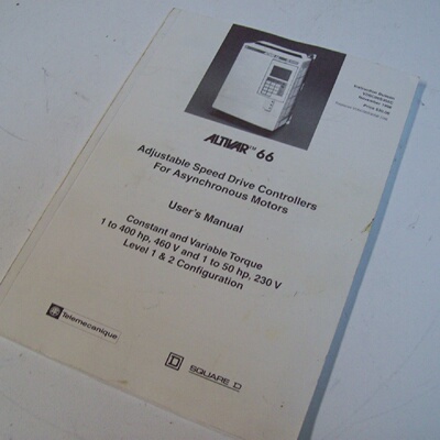 TELEMECANIQUE SQUARE D VD0C06S305C USER MANUAL ALTIVAR 66  U