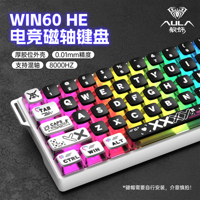 狼蛛WIN60印花集客制化磁轴键盘