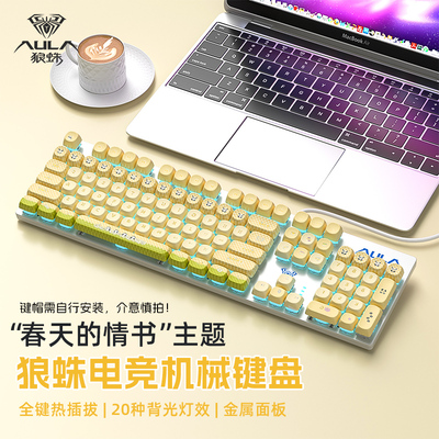 狼蛛F2068pro主题机械办公键盘