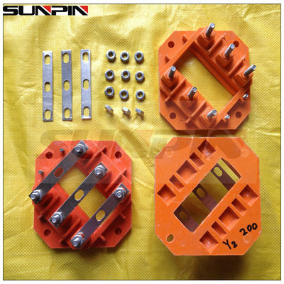 电机接线柱Y2 200方型加厚铜连接片30-45kw胶木线板