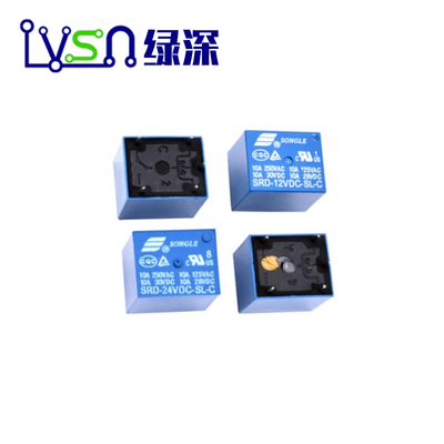 松乐继电器5V SRD-5VDC-SL-C5脚10A光耦隔离高低电平触发SRA SLA