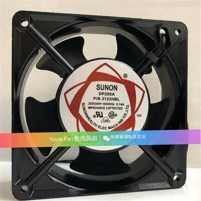 DP200A P/N2123HSL/HBL 220V工业机柜散热风扇12038交流风机12CM