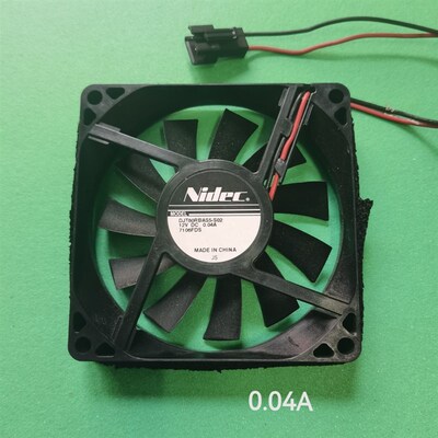 日本nidec DJT80RBAS5-S02 8cm 8015 12V 0.04A 冰箱内置散热风扇