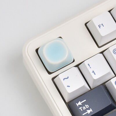 陶瓷键帽光滑釉面原厂机械键盘透光键帽MOA高度A