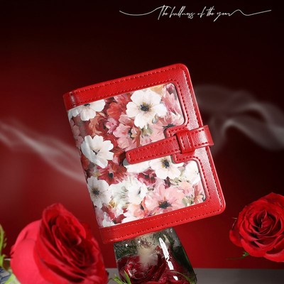 卡杰新款m5活页本迷你印花空白芯小手账本子高颜值少女心笔记本加