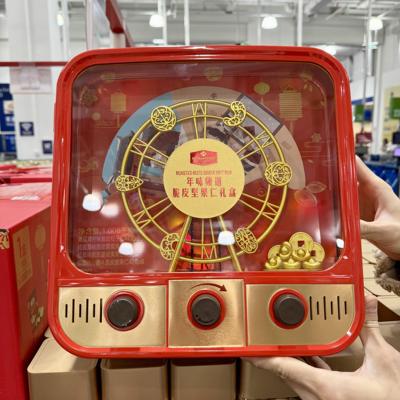 山姆代购年味频道脆皮坚果仁礼盒1.008kg4种风味电视机音乐盒造型