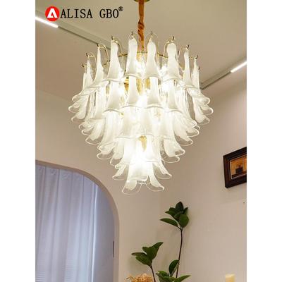 爱丽莎Murano穆拉诺轻法式客厅吊灯覆古楼梯餐厅美式玻璃卧室灯具