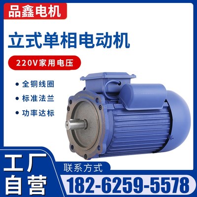 品鑫220V单相立式电动机搅拌减速机水泵大马力宽频YL铜芯双相马达