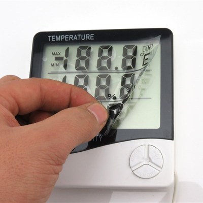 高精度数显电子温湿度计HTC-2家用带温度探头室内外双显包邮