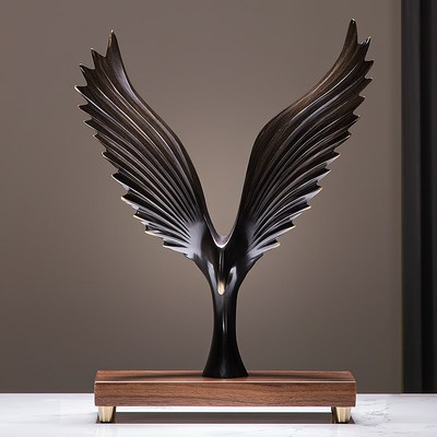 大展宏图大鹏展翅老板办公室董事长总经理桌面铜摆件高端大气招财