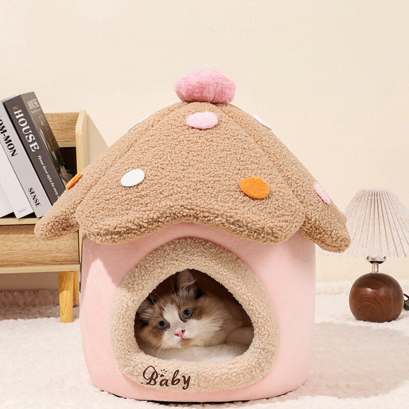 猫窝可爱房子四季通用猫狗别墅猫咪冬季封闭式保暖猫屋别墅宠物窝