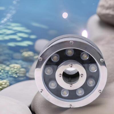 led水底灯七彩遥控喷泉灯水池灯6W9W12W15W18W全不锈钢喷泉灯