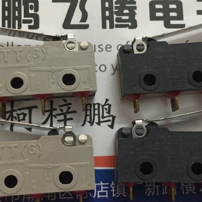 法国ITT 微动开关3脚 行程限位复位开关 按压带摆杆铁片 1A125VAC