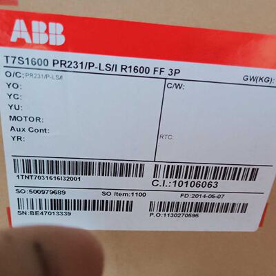 议价ABB塑壳断路器T7S1600 PR231/P   -LS/1 R1600 FF 3P
