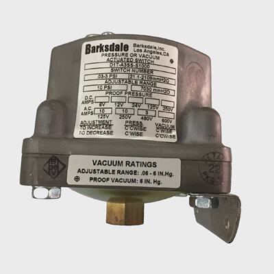 BARKSDALED1TA3SSS1000压力开关3psi2109mmH2O