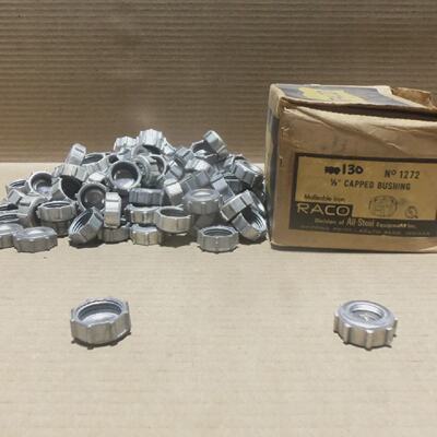 Raco 1272 Box of 130 12 Capped Bushing Malleable Iron AK