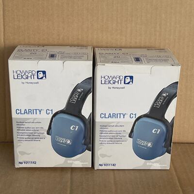 Lot 2 Pcs Howard Leight Clarity C1 Headband Earmuffs 1011142