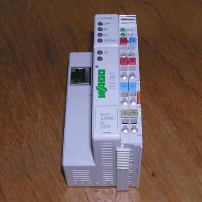 WAGO 750341 System 750 ETHERNET TCPIP Fieldbus Coupler used
