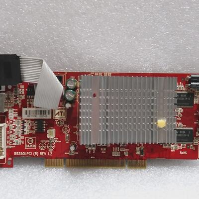 Used ATI  R9250LPCI  XIAI9250DV128PCI Rev 1.2 AJ.RADEO.927 F