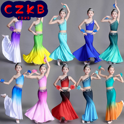 新款儿童傣族舞蹈演出服女童傣族