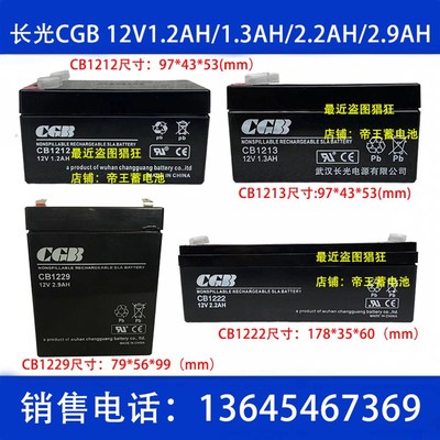 长光CGB蓄电池CB1222 CB1213 CB1229 12V13AH 22 29 12电瓶