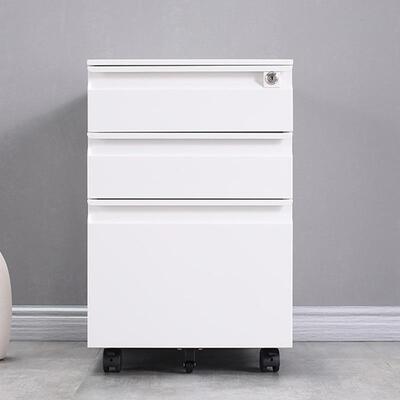 办公活动柜钢制三抽PLX-HD00文件柜桌移矮柜铁皮收纳下柜抽屉柜储