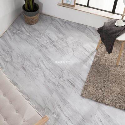 自自粘贴纸贴直接改造PC仿地砖加水泥厚地家用铺EKT翻V新地板革