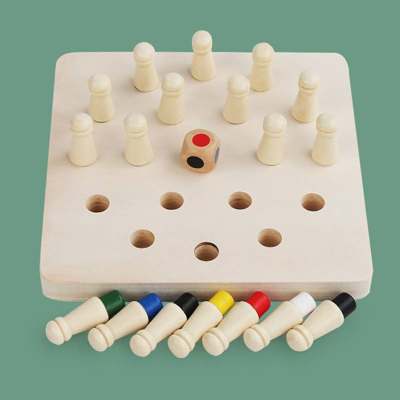 亲子记忆力训练玩具智力开发记忆棋早教儿童桌面游戏类实木2-5岁3