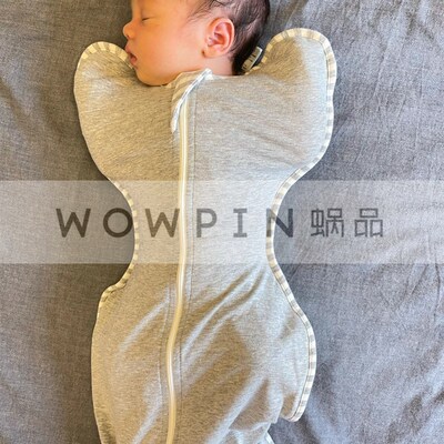 跟单 婴儿睡袋新生儿防惊跳夏季z薄款竹纤维宝宝投降式睡姿0.2tog