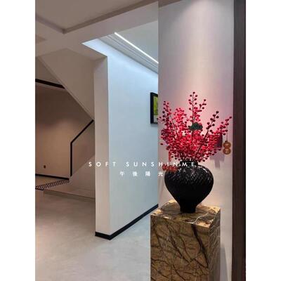 斯堪的纳维亚Wabi-Sabi雨林咖啡大理石地板站立装饰饰品雕塑基座