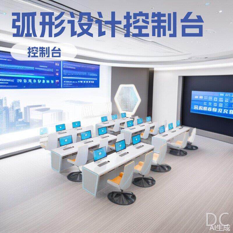 监控系统控制台弧形联双联三联调度室指挥中心桌子电视墙