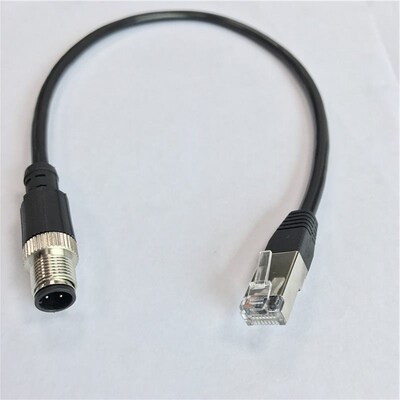 M12连接器转接RJ45网络水晶头以太网线458芯带线AD型编码传感器