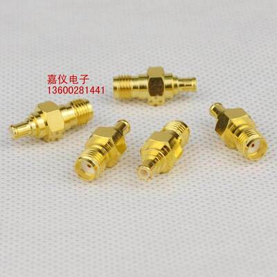 SMA/MCX-KJ射频同轴连接器铜镀金SMA母/MCX公转接头射频转接头
