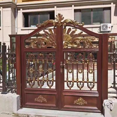 铝艺大门 庭院门 别墅门 定制门 农村小院门 小院门 小门覆古中式