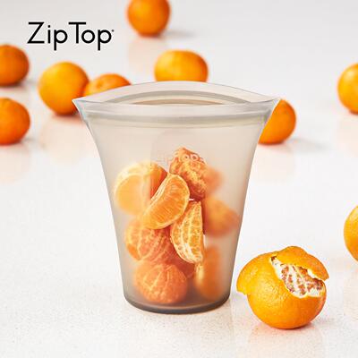 美国ZipTop矽胶杯食品级可携式矽胶袋水果零食储物收纳可微波加热
