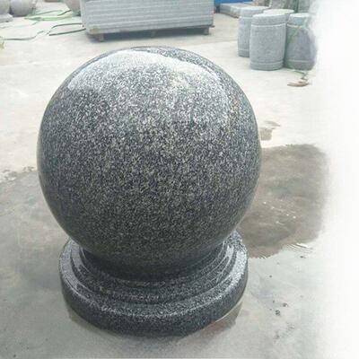 大理石路障大门柱头石球圆球拦车花岗岩石头墩广场石墩子挡车石