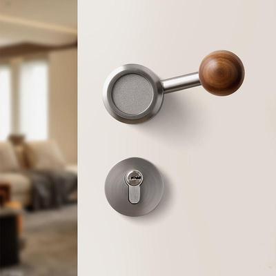 古风间卧室门锁室LNX内门把手家用房磁吸静中音球形木门锁银房门