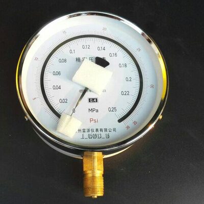精密燃气试压压力表 标准精密压力表 0.25mpa 36psi y-150a 150mm