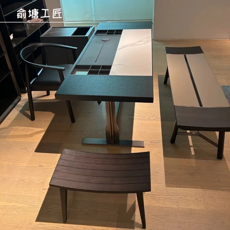 俞塘茶桌椅新实木功夫泡茶台办公室客厅阳台喝茶