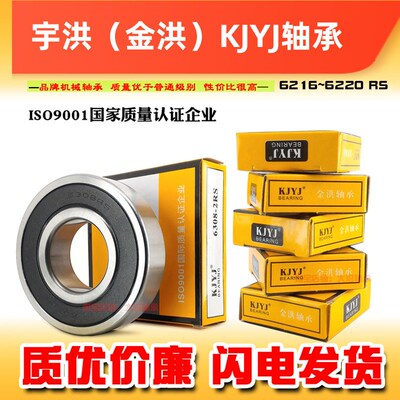 宇洪金洪KJYJ深沟球滚动轴承6216 6217 6218 6219 6220 2RS Z2组