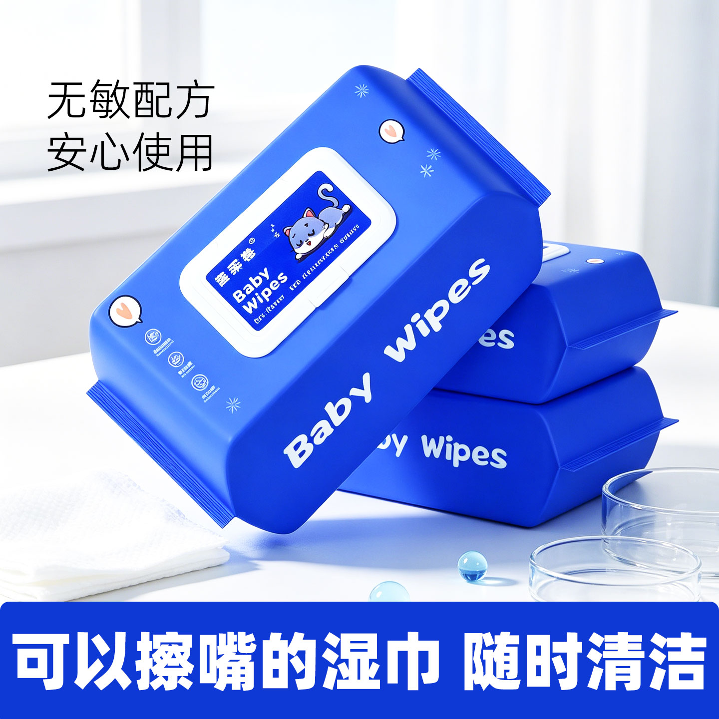 【活动中】婴儿湿巾带盖特价婴幼儿手口屁专用纸巾成人学生超值装