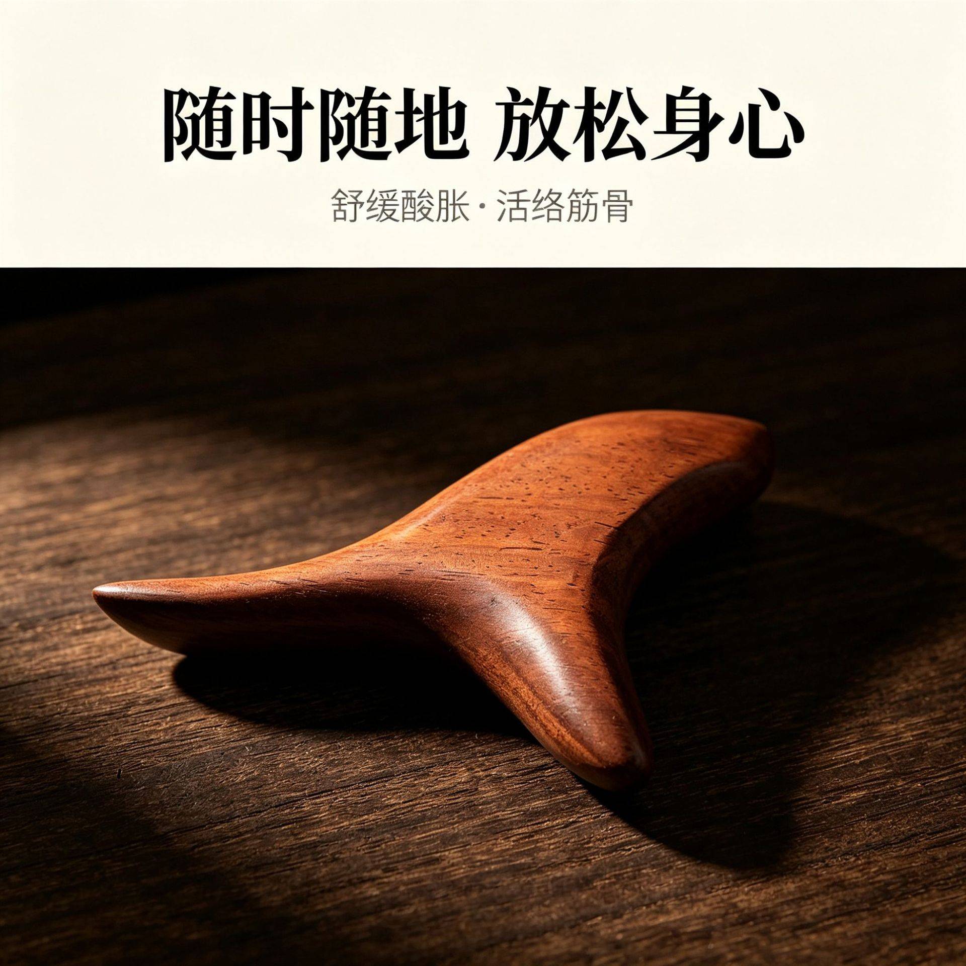 草花梨木三角雀按摩三叉点穴棒全身穴位按摩锥花梨木足底按摩器