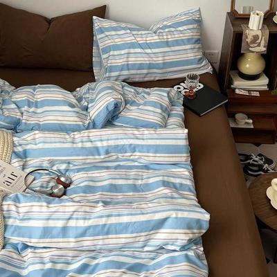 软四fufu波点 I VMN三件套床上用品水洗棉罩被套被1.8床单人宿舍