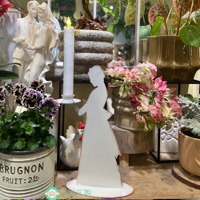 铁艺艺女风仆烛台蜡摆件大号INS烛家居UBM园杂货烛台花架摄影道具